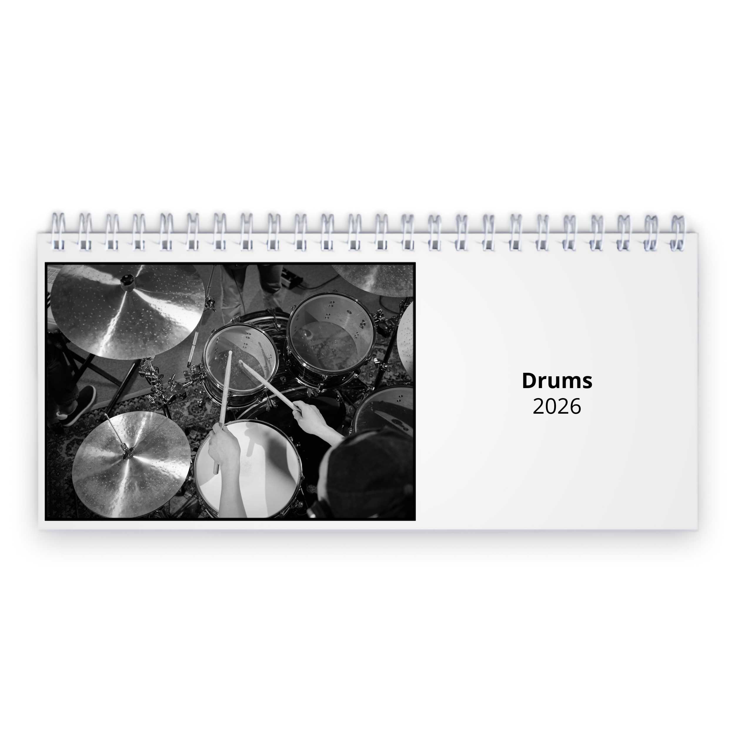 Drums 2026 Desk Calendar