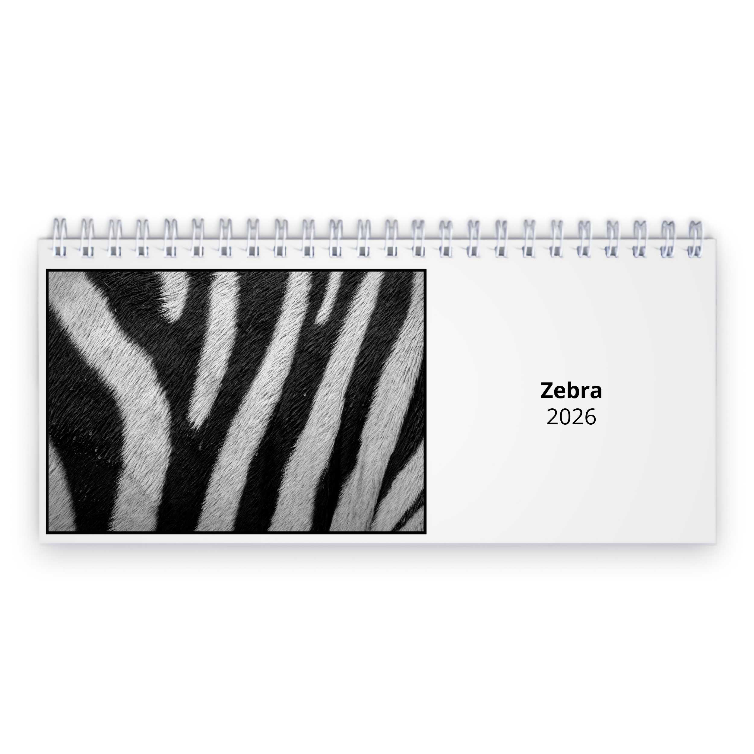 Zebra 2026 Desk Calendar