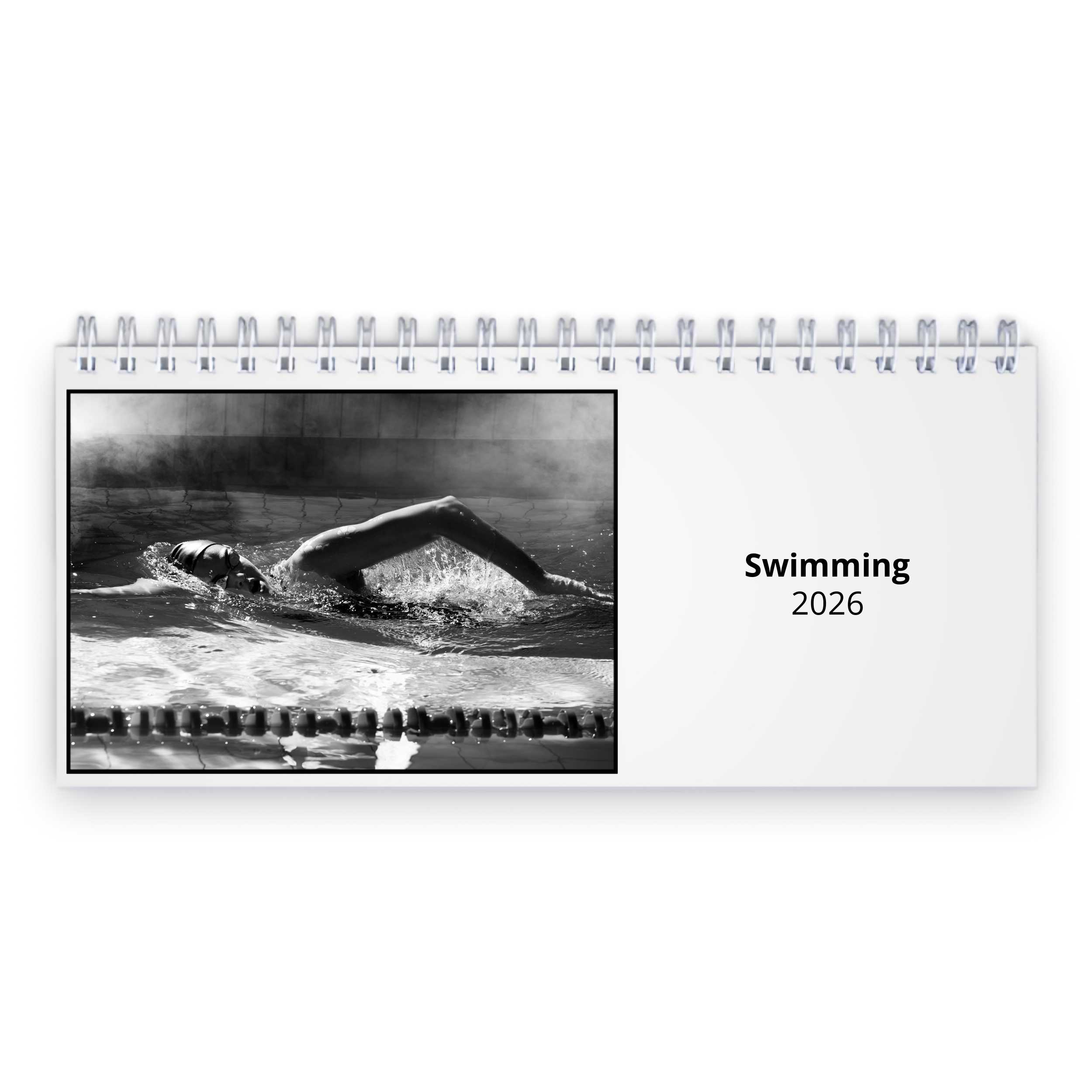 Swimming 2026 Desk Calendar