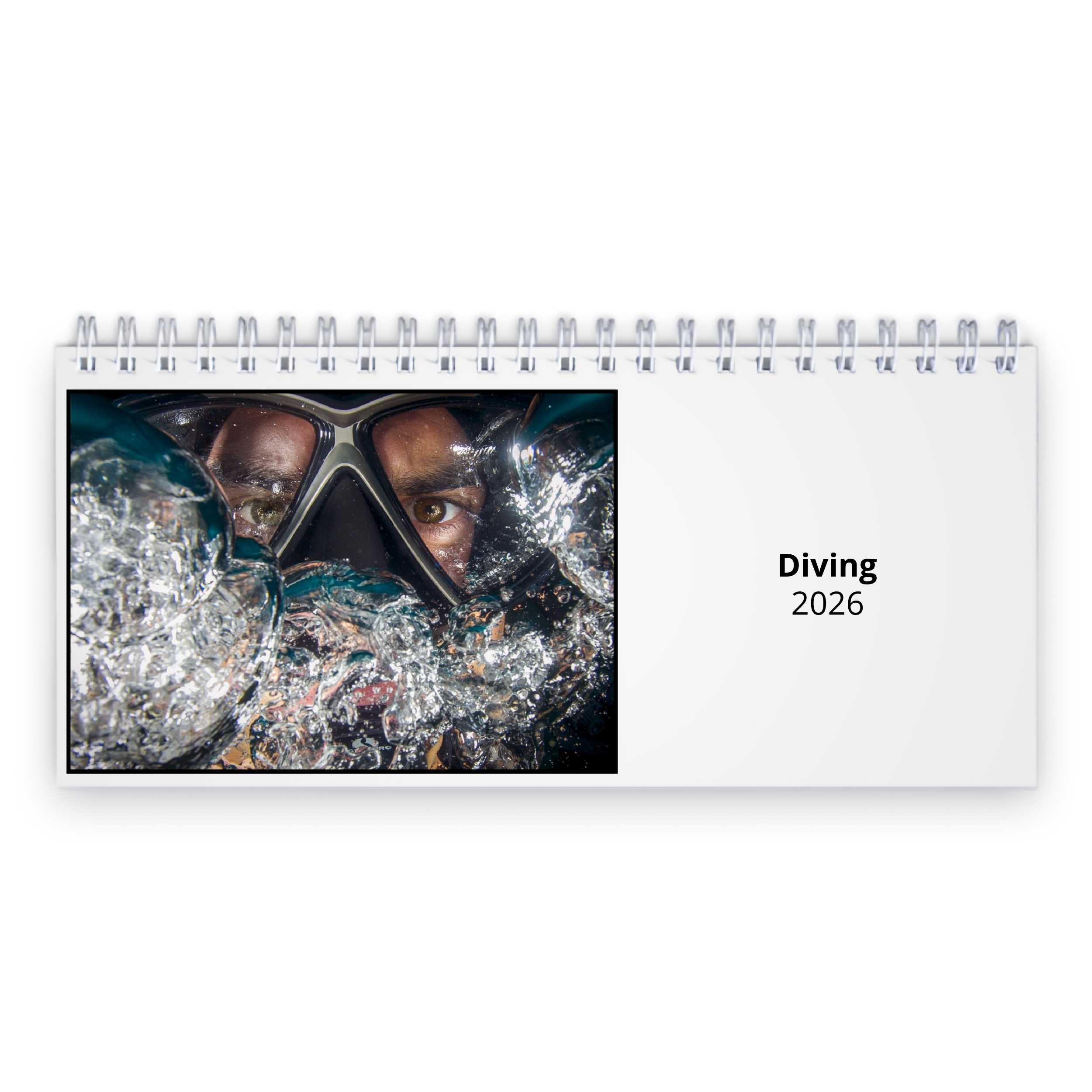 Diving 2026 Desk Calendar