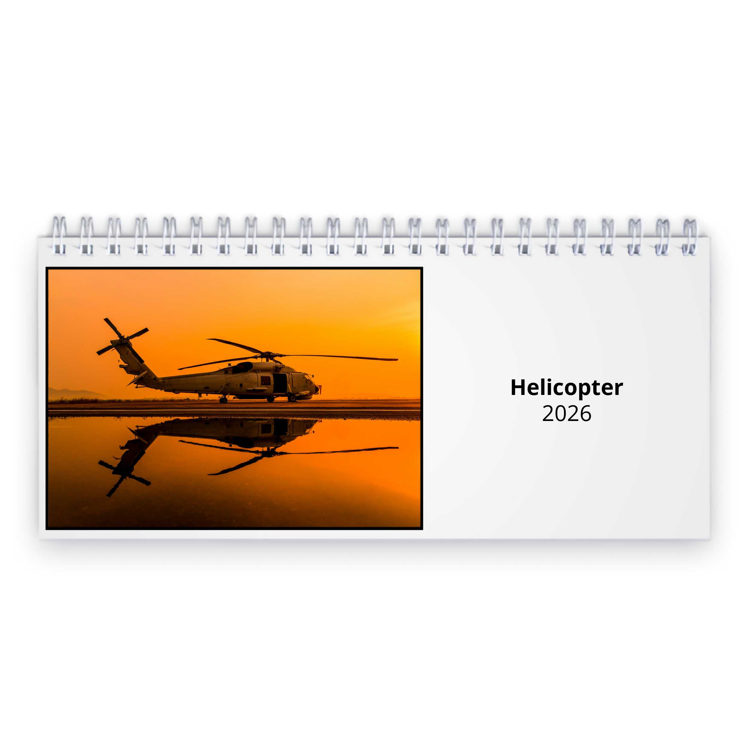 Helicopter 2026 Desk Calendar