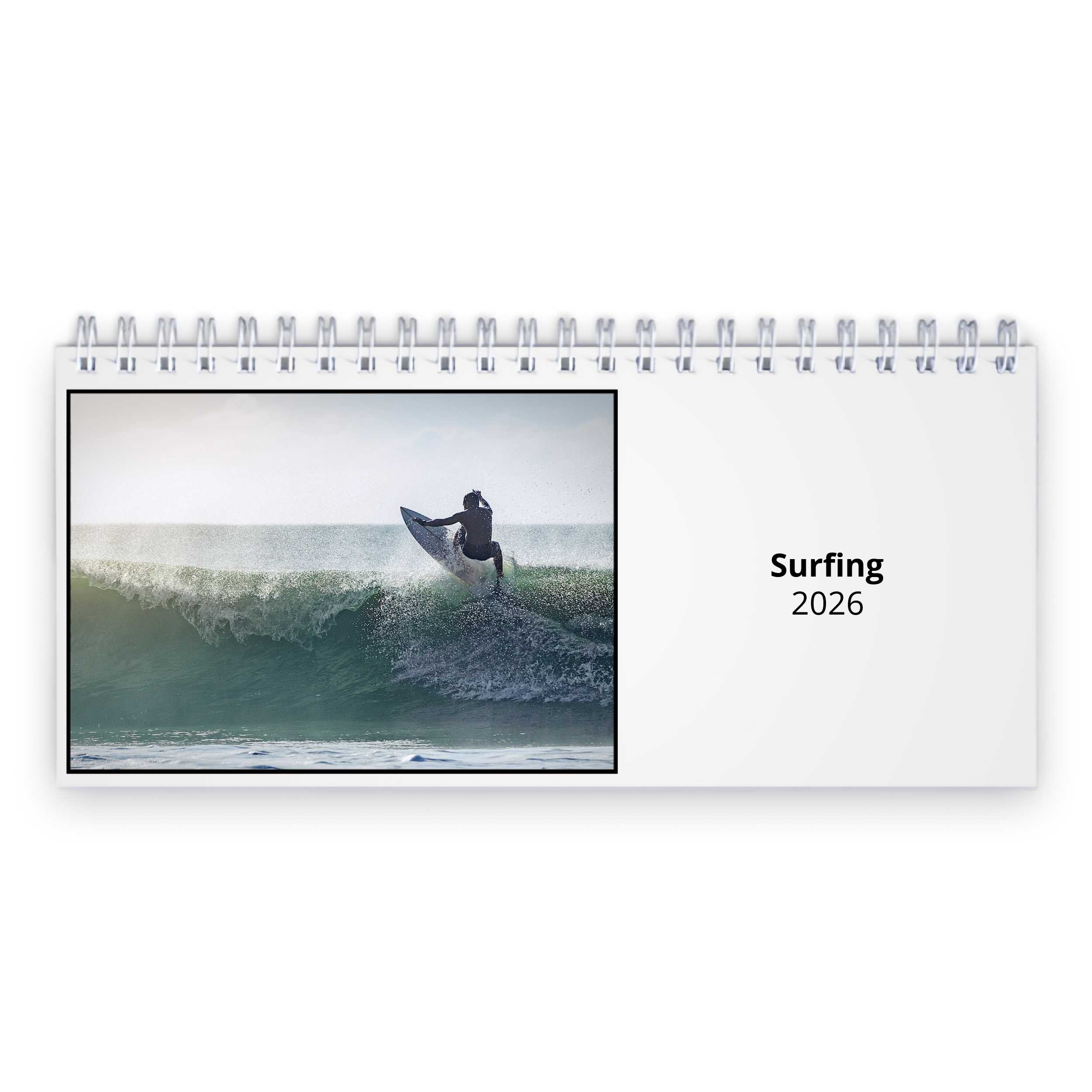 Surfing 2026 Desk Calendar